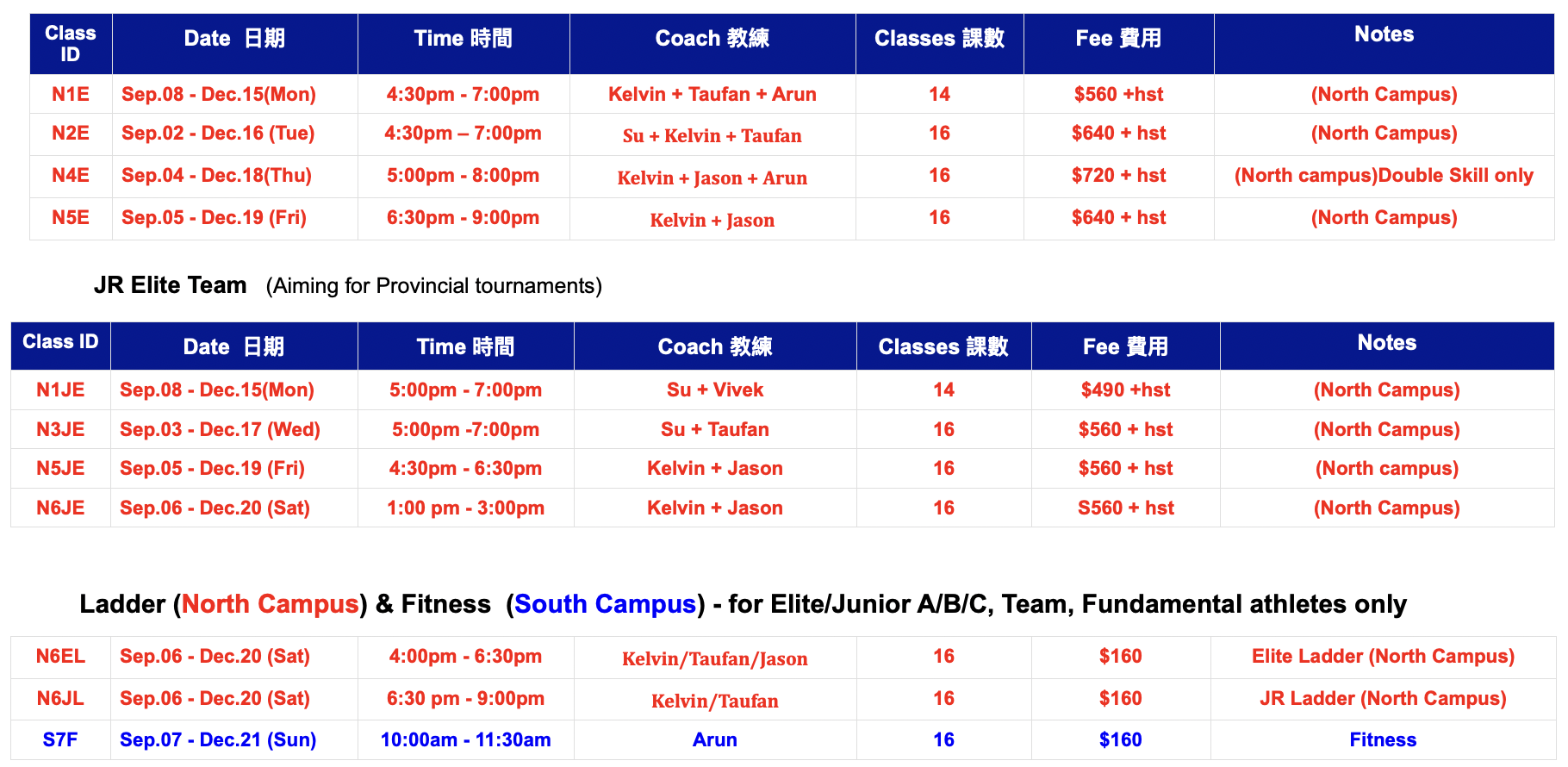 Elite Team | Su Badminton Club