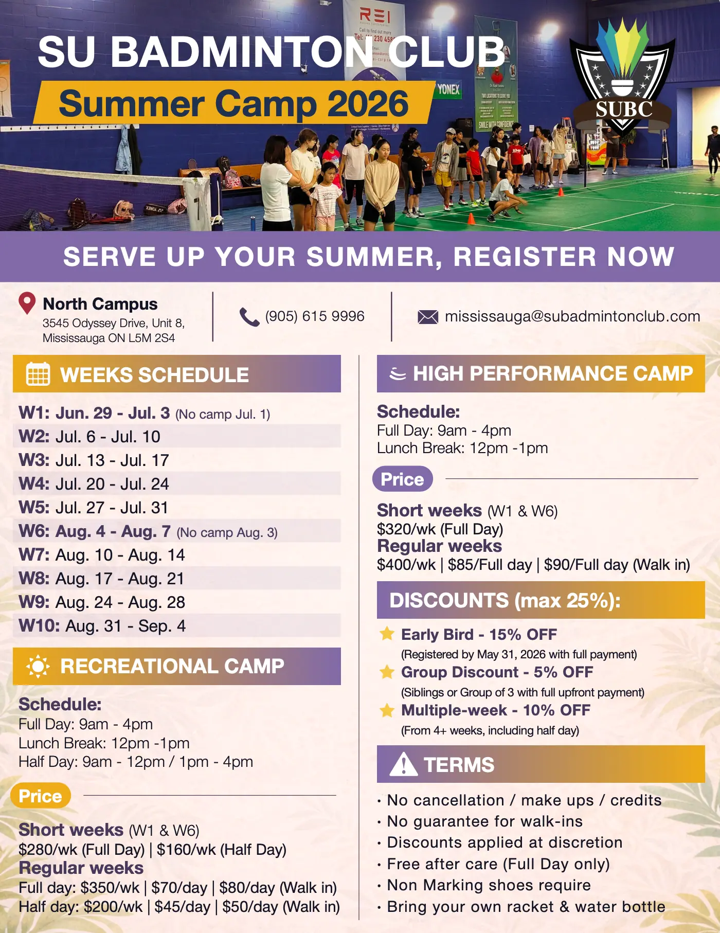 2025 Summer Camp | Su Badminton Club